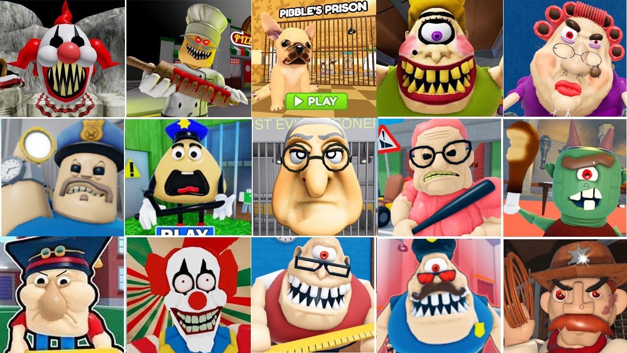 ROBLOX:THE CARNIVAL OF TERROR.PAPA PIZZA'S PIZZERIA.PIBBLE'S PRISON.BOB ...
