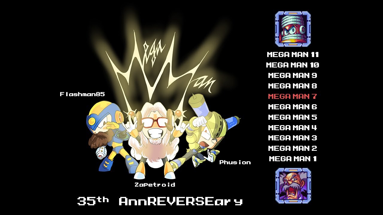 Mega Man 7 (All Bosses Unlocked at Start) - MM35th AnnREVERSEary ...