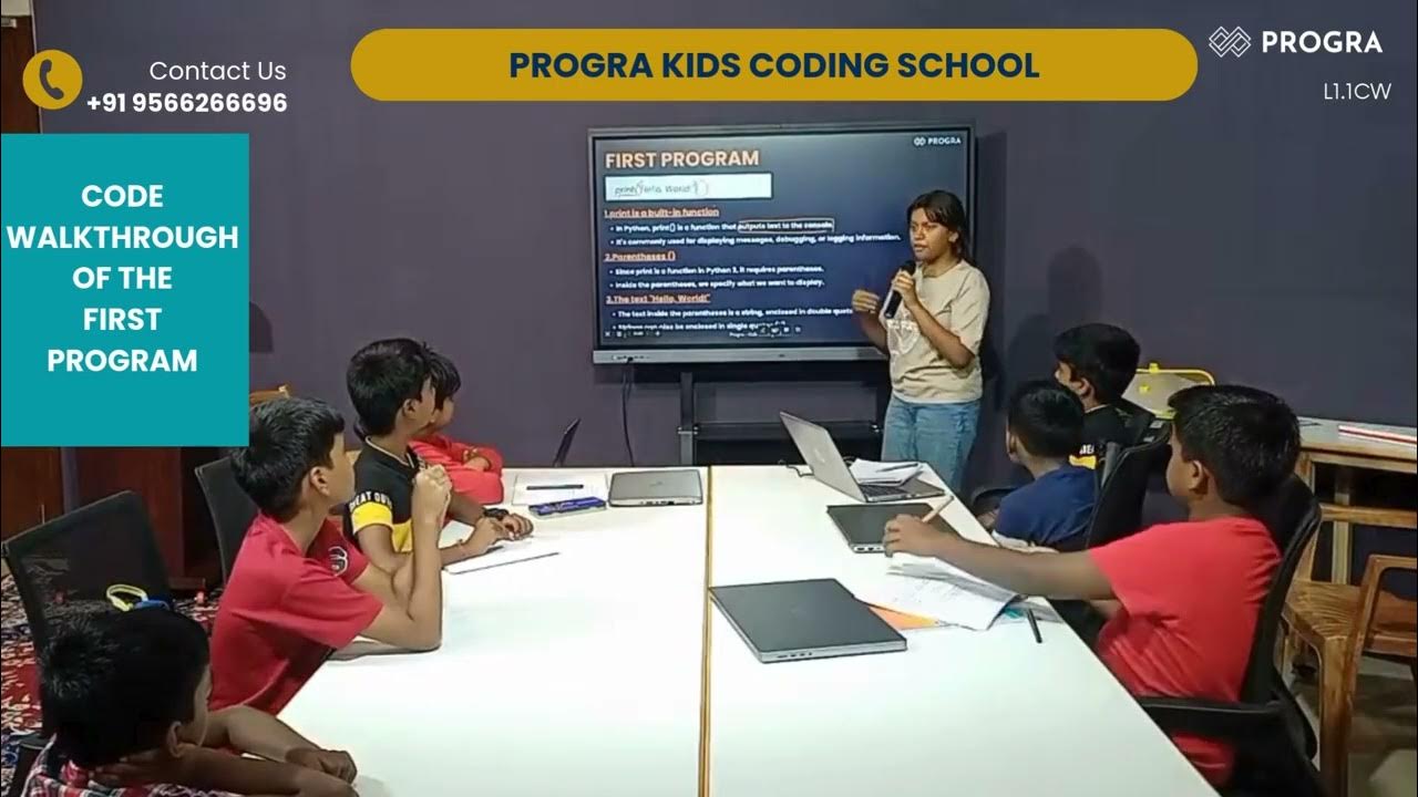 Code Walkthrough of the First Program By Grade 9 kid | #pythonforkids # ...