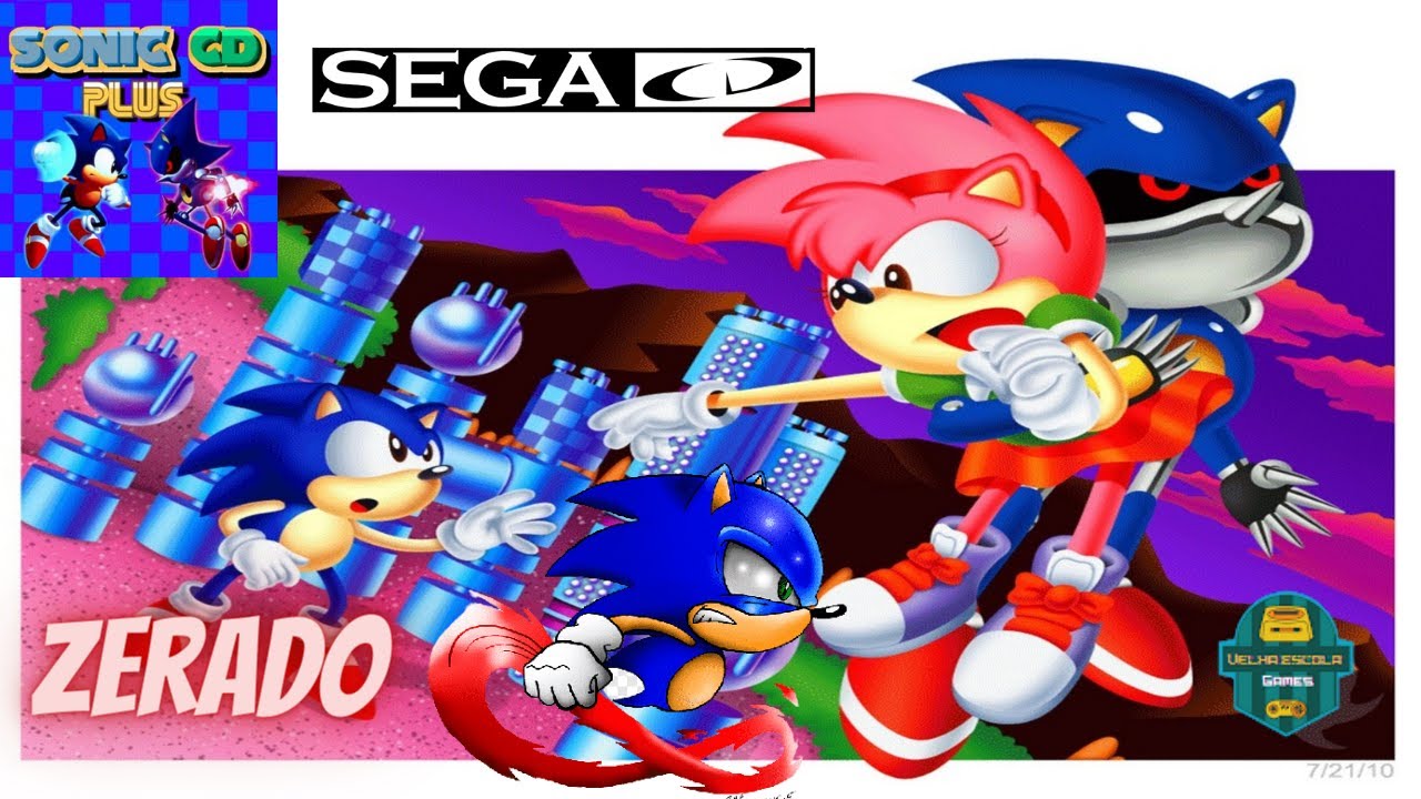 SONIC CD PLUS (SegaCD) GAMEPLAY ATE ZERAR com 1 vida - USA OST - YouTube