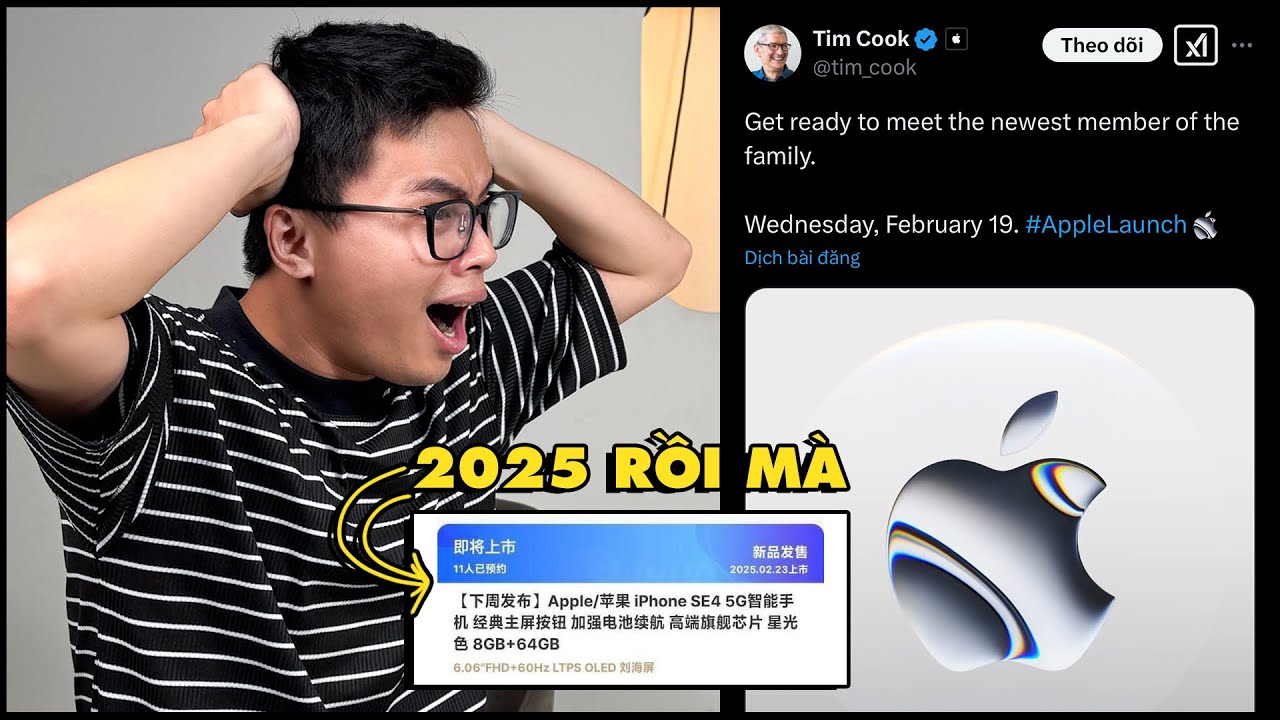 TIM COOK up mở về iPhone SE 4, nhìn cấu hình còn sốc hơn - 8GB Ram ...