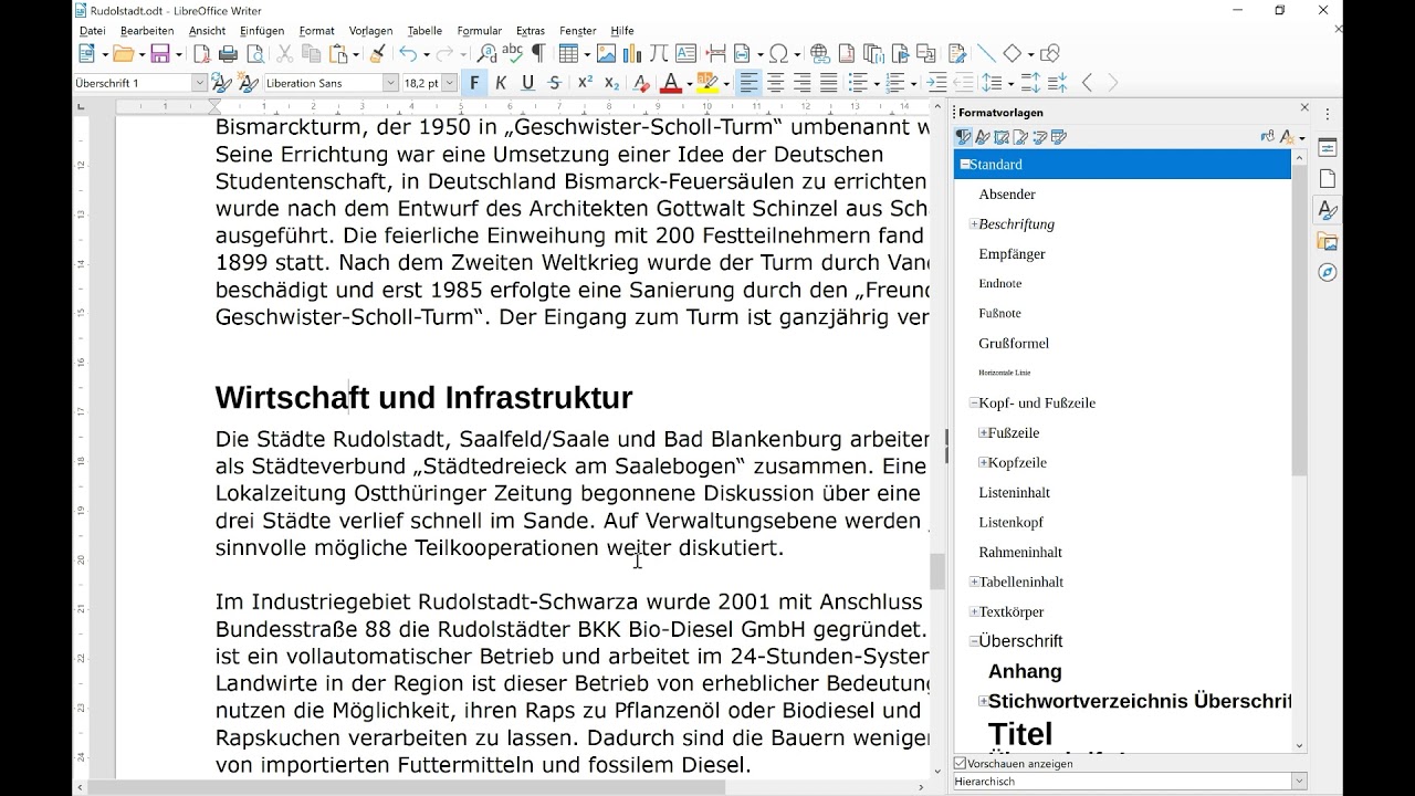 Inhaltsverzeichnis erstellen - YouTube