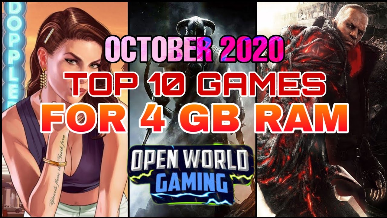 Top 10 games for 4 GB Ram Pc//4 gb ram Pc games//pc games//open world ...