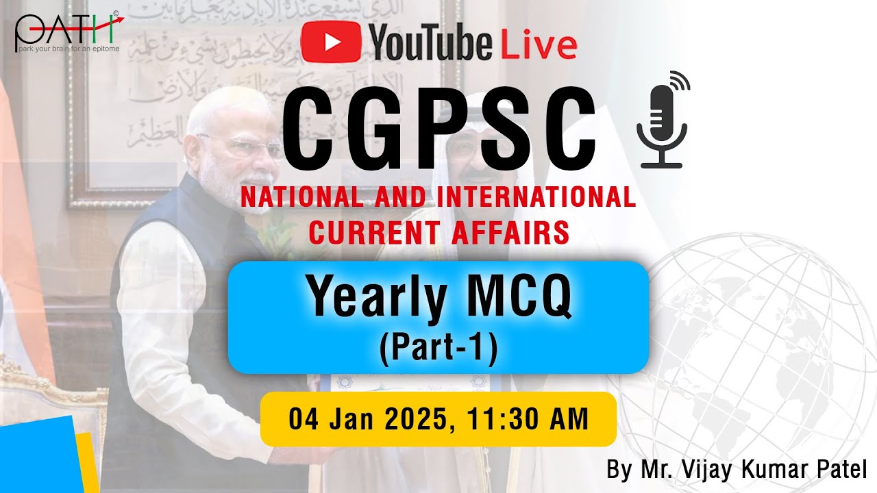 National and International | CGPSC CURRENT AFFAIRS | Yearly MCQ Part 1| Mr. Vijay Kumar Patel ...