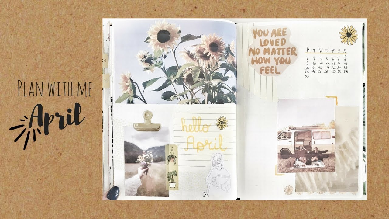 Plan with me April spread 2018 - Bullet journal - YouTube