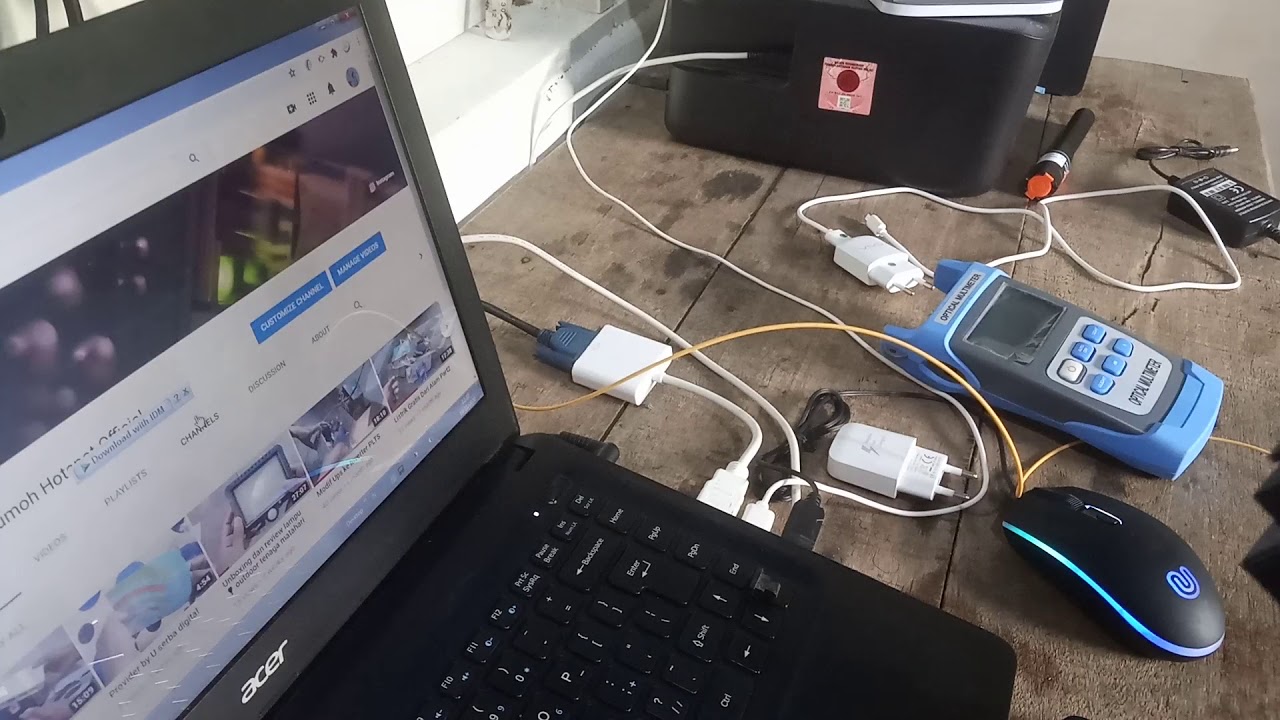 Cek redaman HTB mengunakan OPM - YouTube