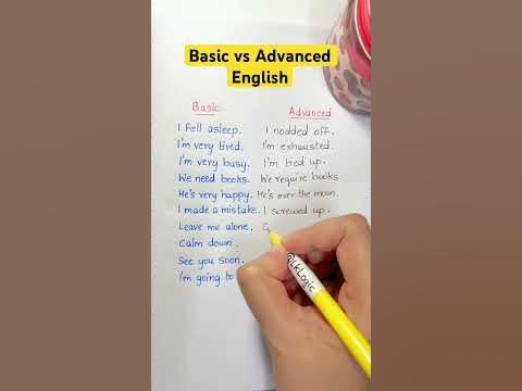Basic vs Advanced English - YouTube