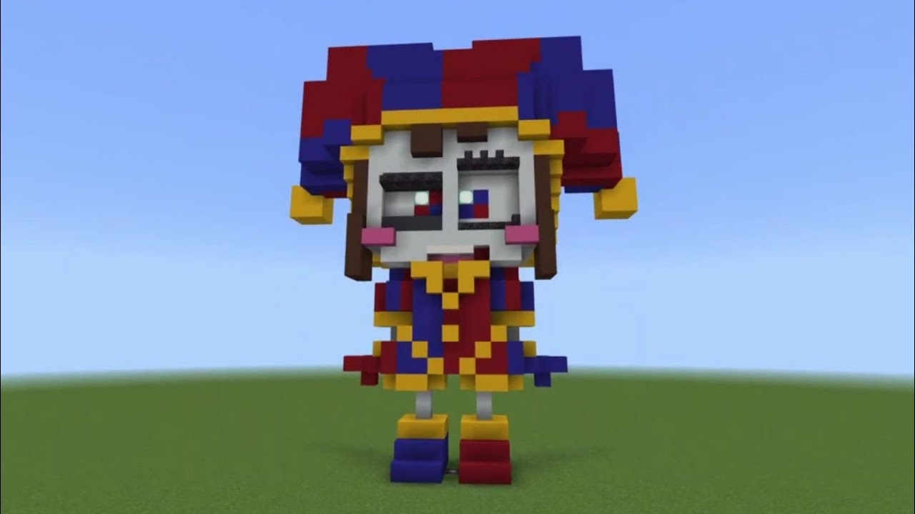 How to build Pomni in Minecraft (with action feature) - YouTube