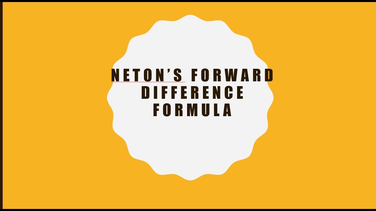 newton forward difference formula - YouTube