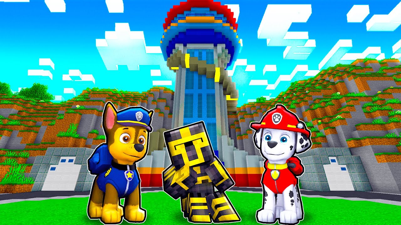 ADOPTADO POR PAW PATROL EN MINECRAFT 😱 - YouTube