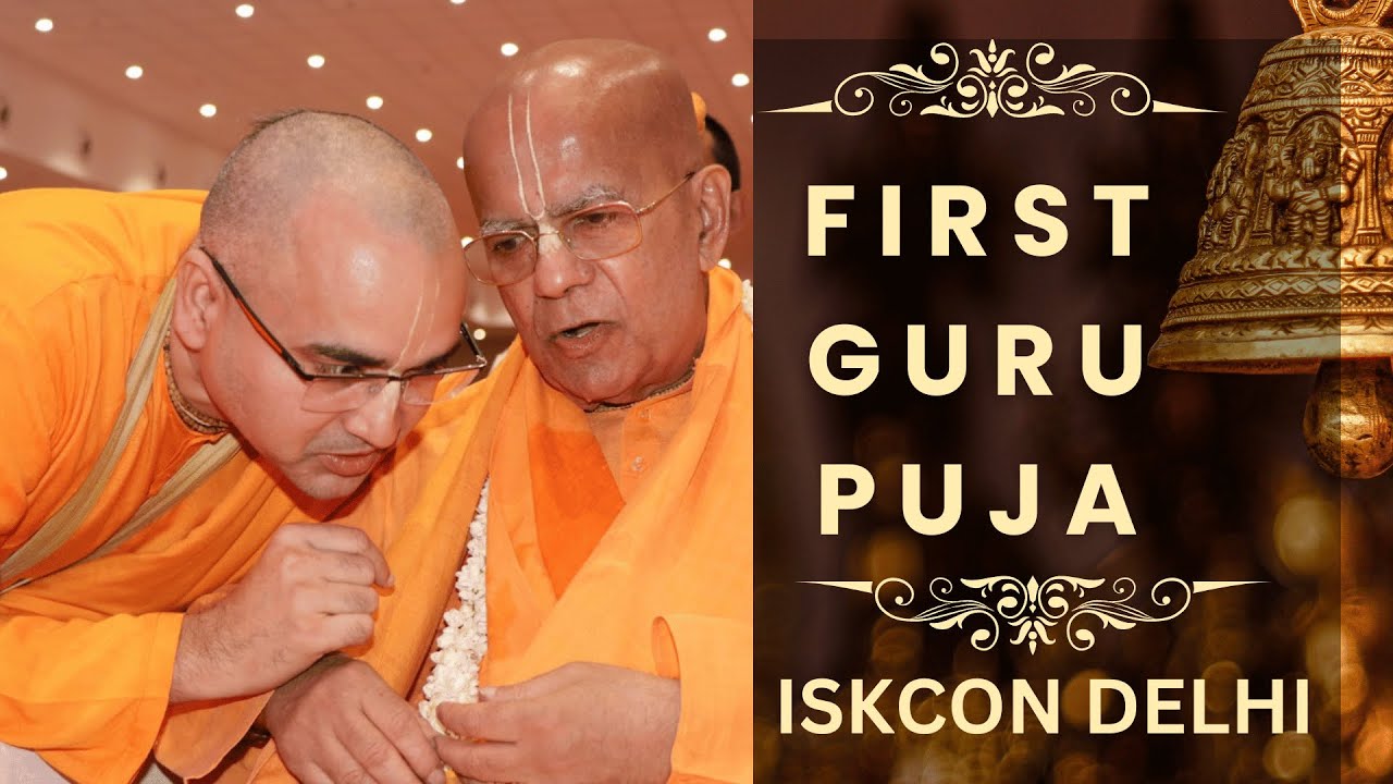 First Guru Puja in Delhi || HH Gopal Krishna Goswami Maharaj | Singing ...