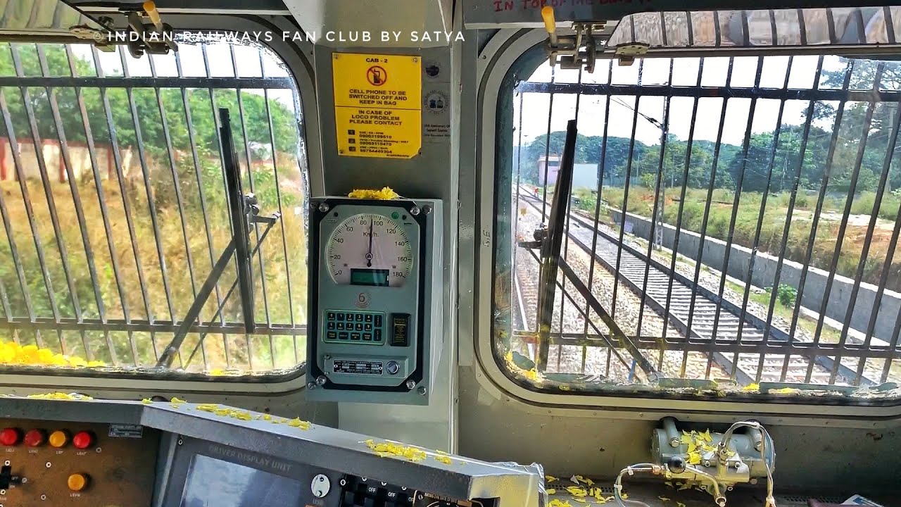 WAP7 LOCO RIDE || WAP7 at 100 KMPH - YouTube