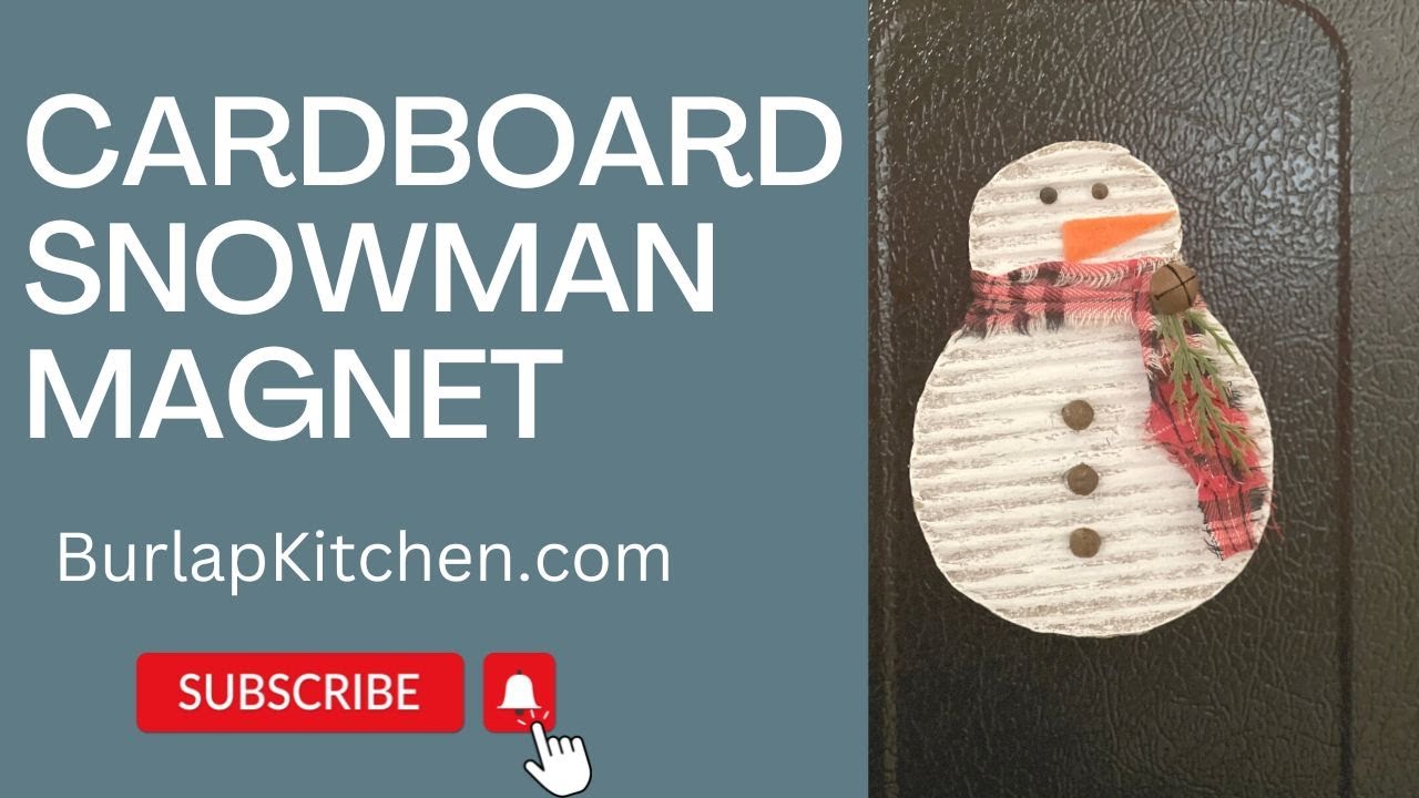 Cardboard Snowman Magnet - Christmas Craft Idea - YouTube