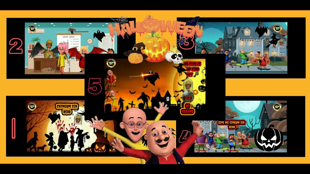 Halloween Dangres City Motu Patlu Funny Video ! Best Sound Voice ! John ...