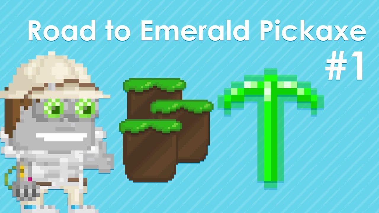 ROAD TO EMERALD PICKAXE #1 | Building World! | Growtopia - YouTube