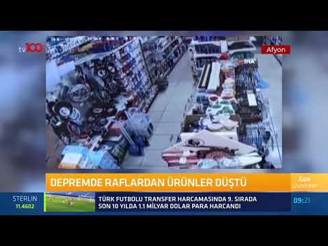 Afyon depreminin görüntüleri ortaya çıktı