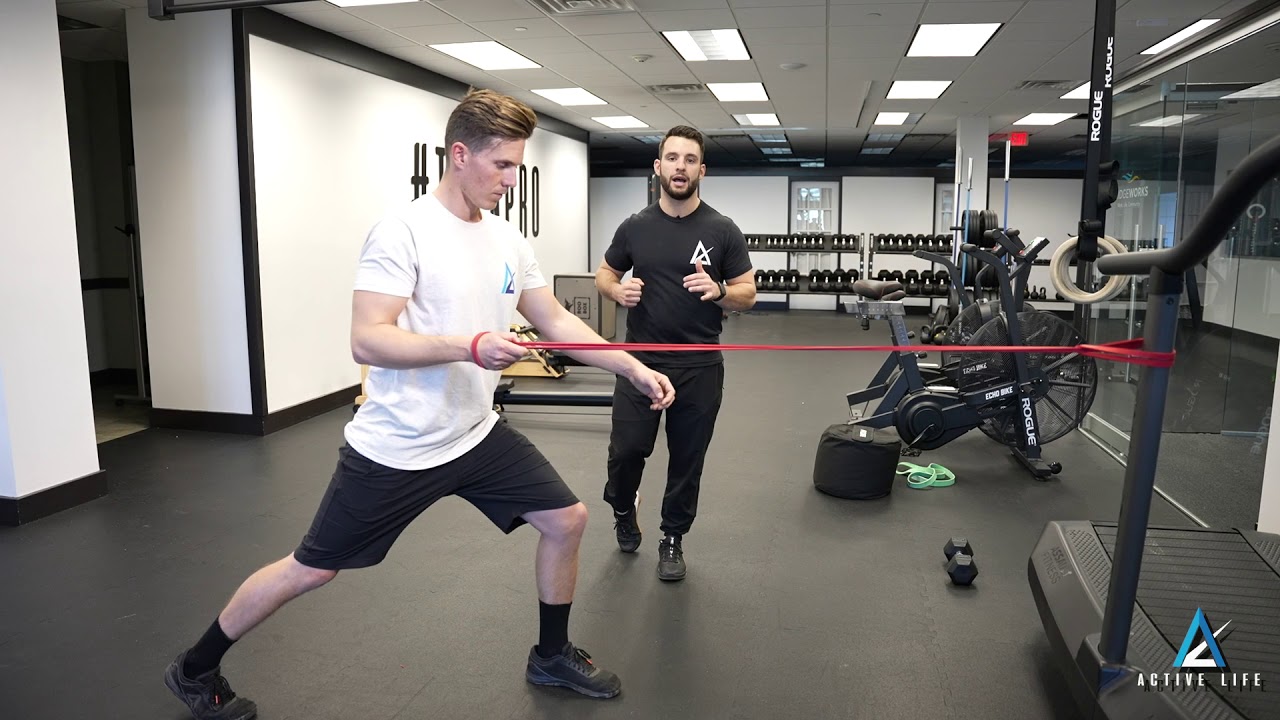 Split Stance Band Row - YouTube