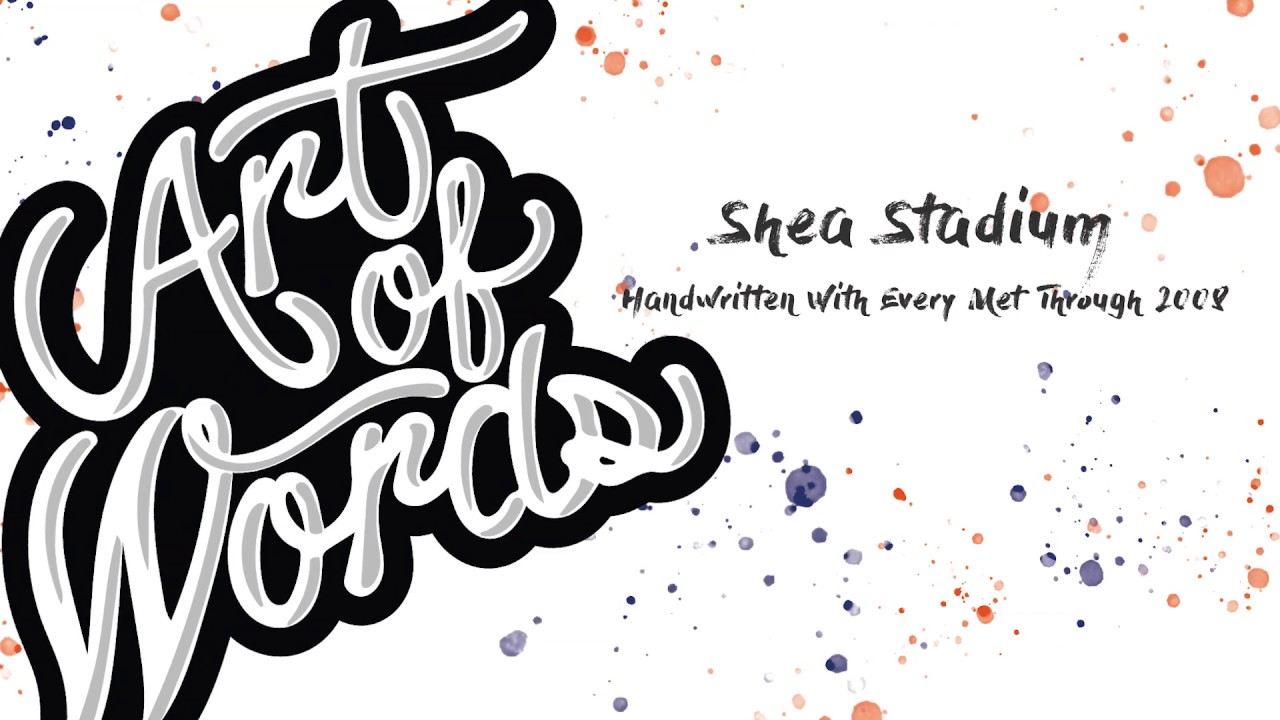 Shea Stadium Word Art - A detail video of every Met to play there - YouTube
