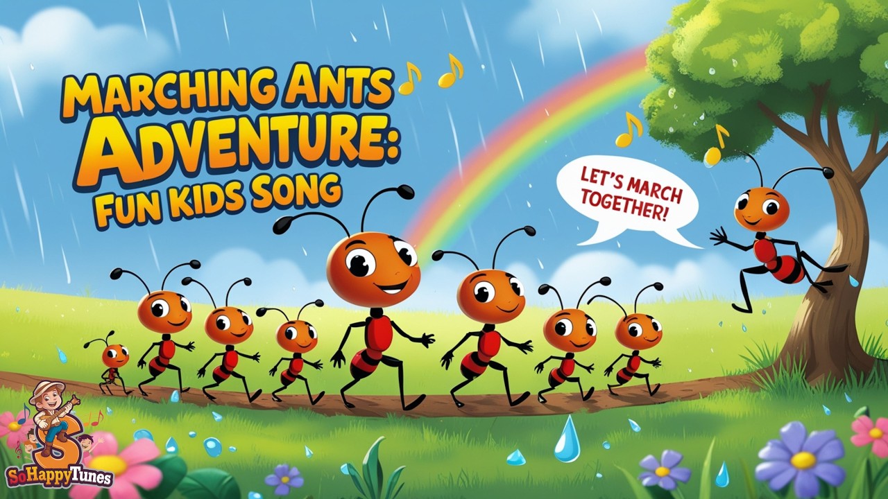 Marching Ants Adventure: Fun Kids Song | Little Ants’ March: Fun Rain ...