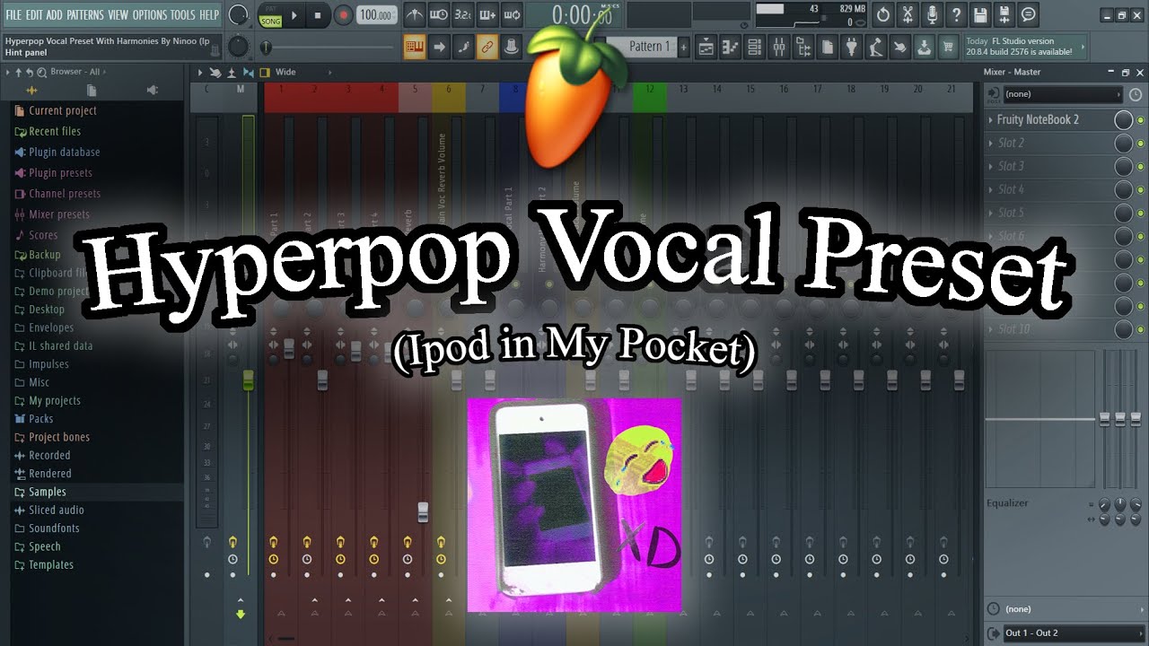 (NOW FREE) Hyperpop Vocal Preset With Harmonies By Ninoo (Ipod in My Pocket Vocal Preset) - YouTube