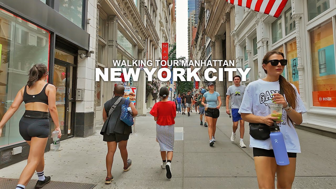 New York Manhattan Summer Walk, Broadway, Union Square, University Pl ...