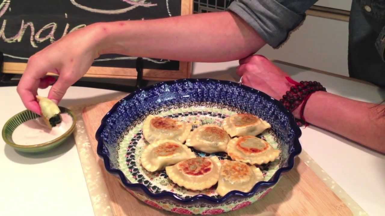 Raspberry Vinaigrette & Yogurt Pierogi Dip - YouTube