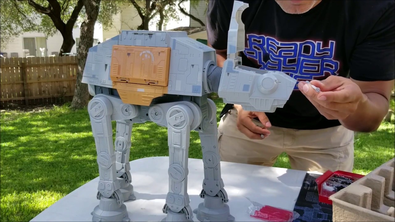 Star Wars Motorized AT-ACT Emperial Cargo Walker Toy Review - YouTube