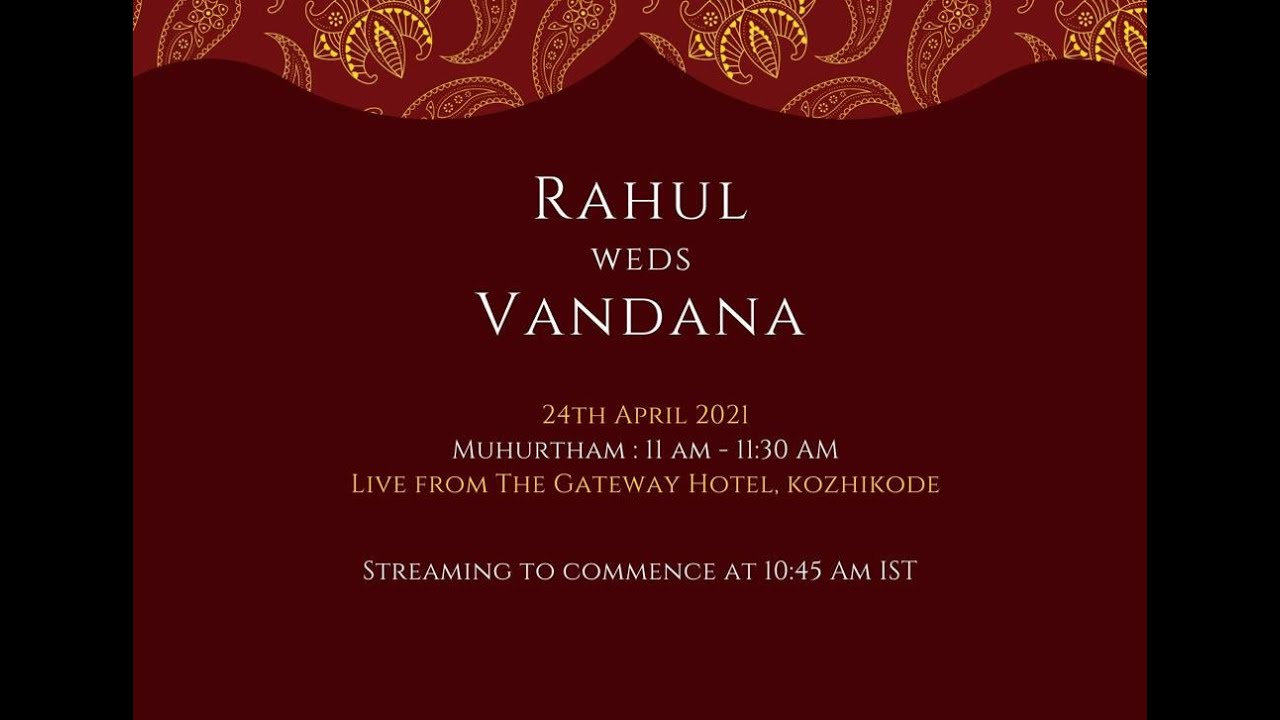 Wedding ceremony | Rahul Weds Vandana - YouTube