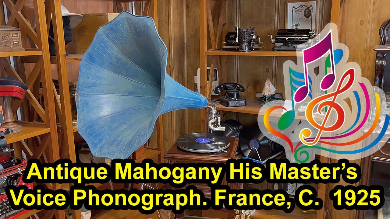 Antique Mahogany His Master’s Voice Gramophone-Phonograph. France ...