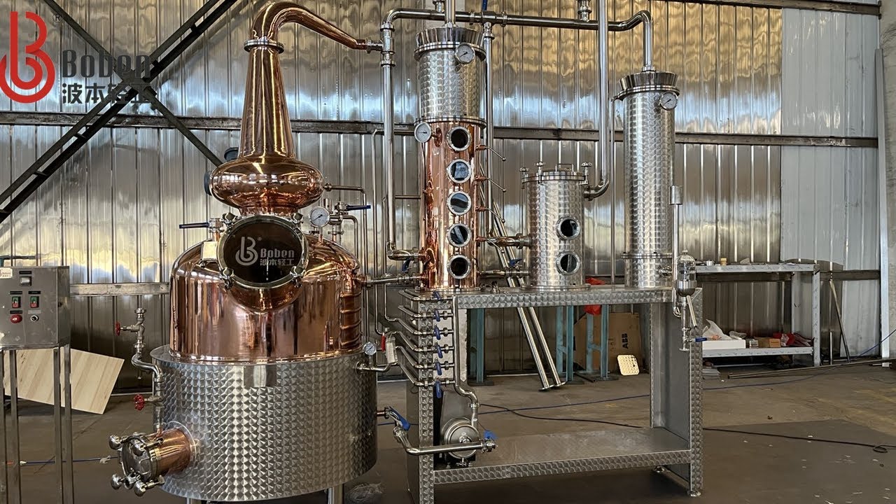 600L Multifunctional Still with Reflux Column, Condenser - YouTube