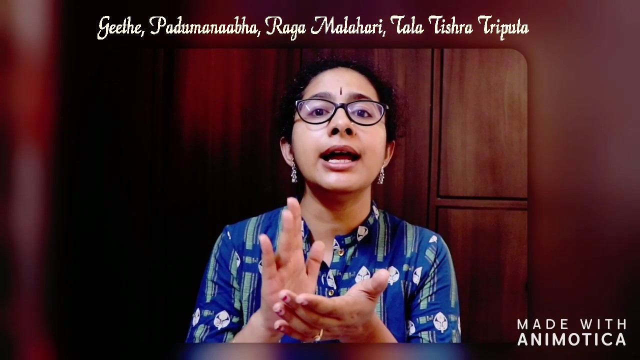 Vishnu geethe | Padumanabha | Raga Malahari | Tala Tishra Triputa ...