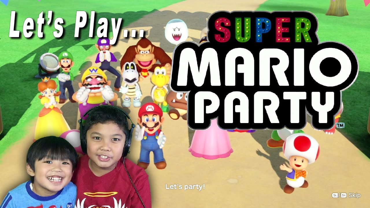 Kids playing Super Mario Party #1 on Nintendo Switch - Video Games ...