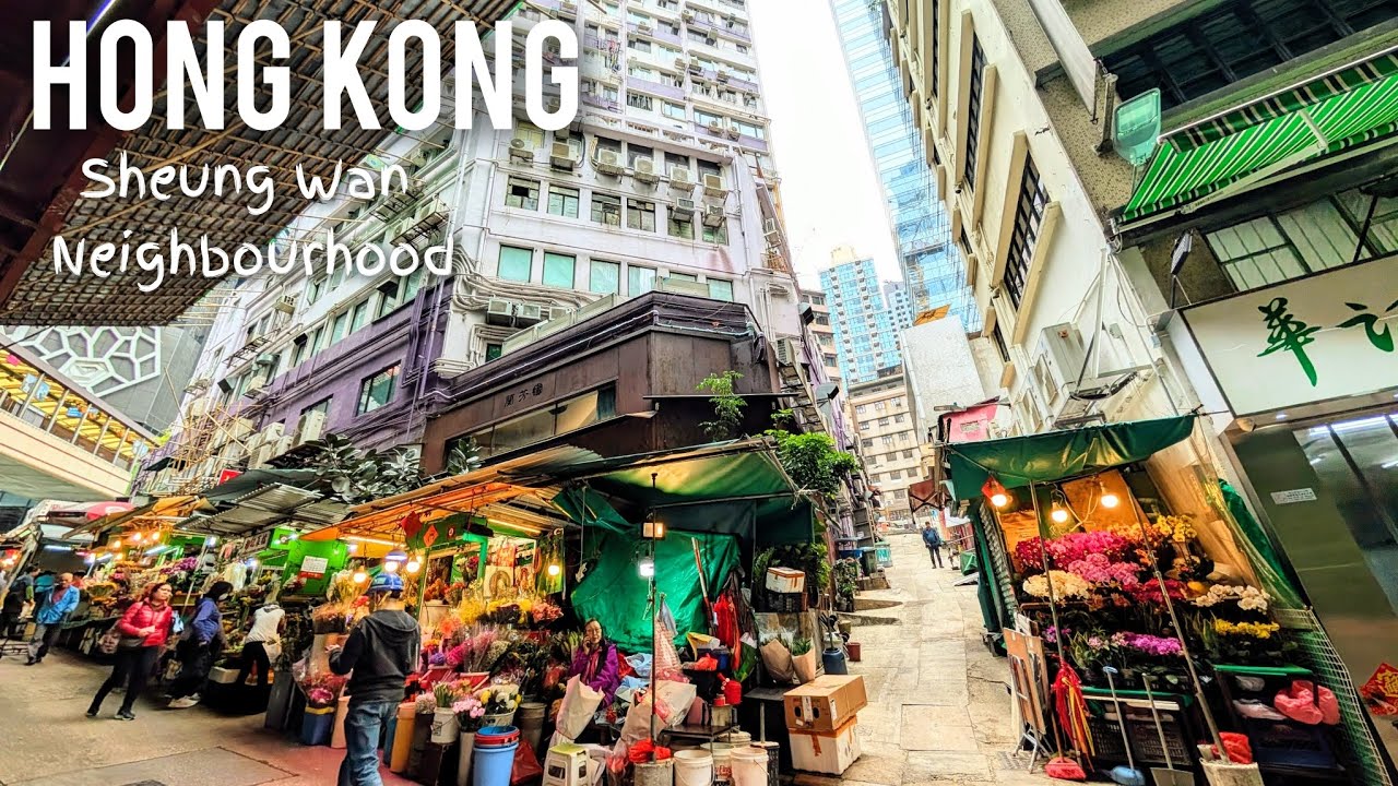Hong Kong Sheung Wan Neighbourhood Walk 🚶‍♀️🇭🇰🌥️ - YouTube
