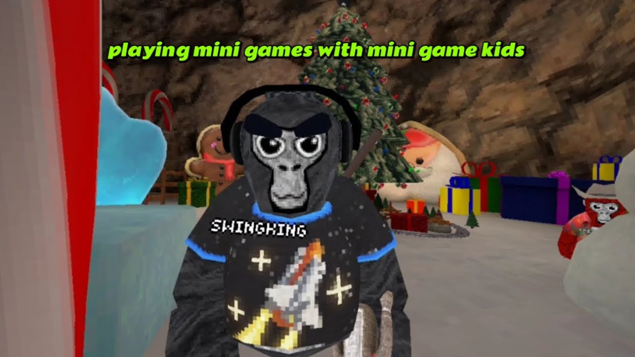 Playing mini games with mini game kids - YouTube