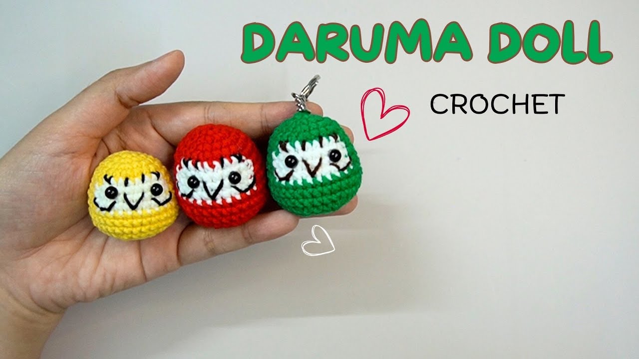 Crochet Daruma Doll easy | Móc Búp bê Daruma - YouTube