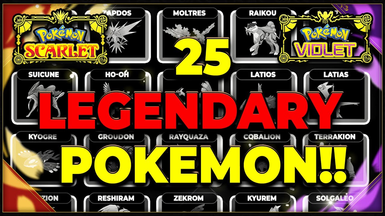 25 Returning LEGENDARY Pokemon in The Indigo Disk DLC for Pokemon ...