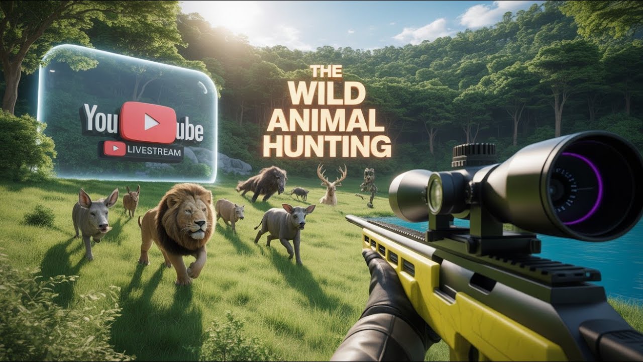 Wild animals hunting 3d game offline livestream - YouTube