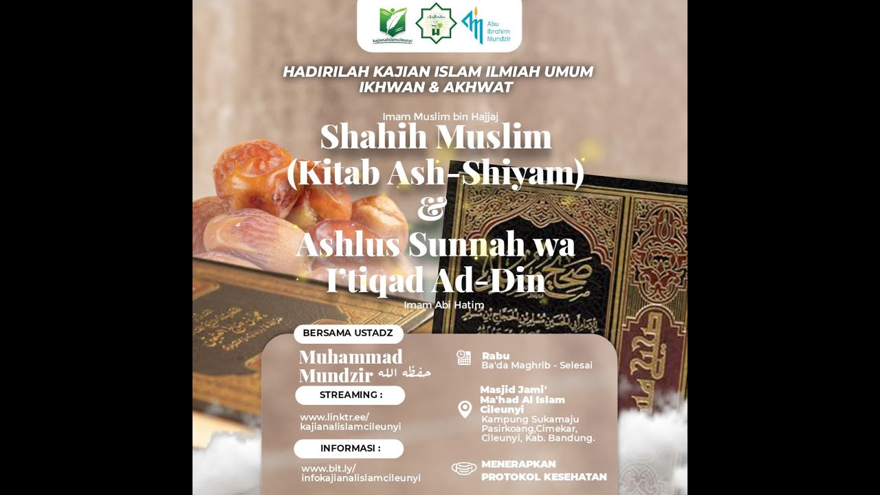 Murojaah Fiqih Shaum (Shahih Muslim) - Ustadz Muhammad Mundzir حفظه ...