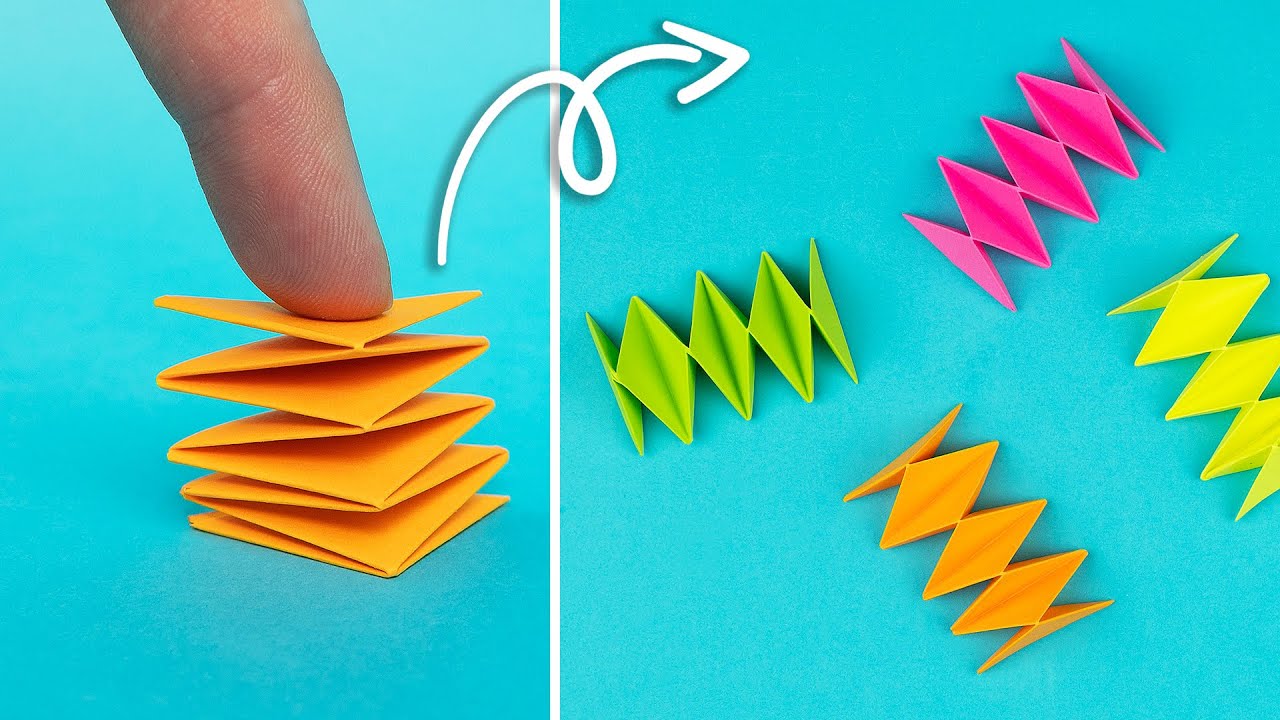 DIY Paper toys | How to make origami jumping toys | Paper craft - YouTube
