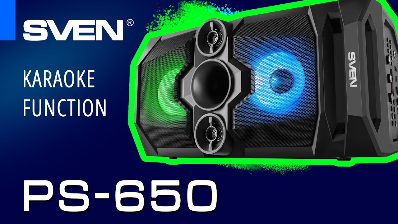SVEN PS-650 is an acoustic system with Bluetooth and karaoke. - YouTube