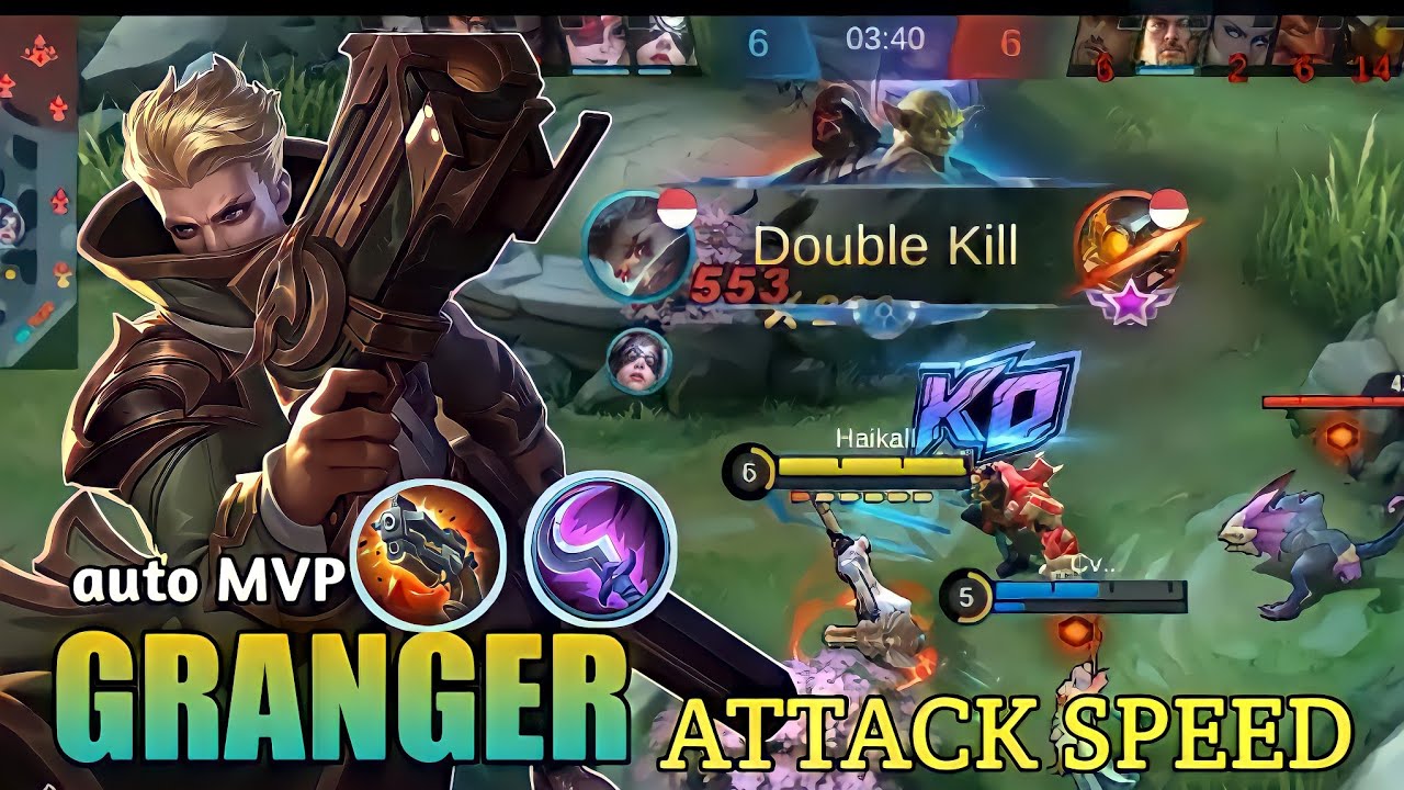 GAMEPLAY GRANGER ATTACK SPEED//BUILD GRANGER TERSAKIT 2021//MLBB - YouTube