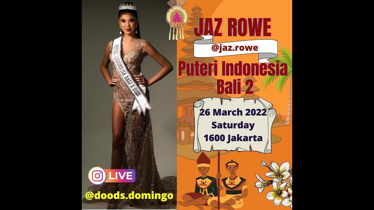 2022 Puteri Indonesia BALI 2 (Jazmine Rowe) - YouTube