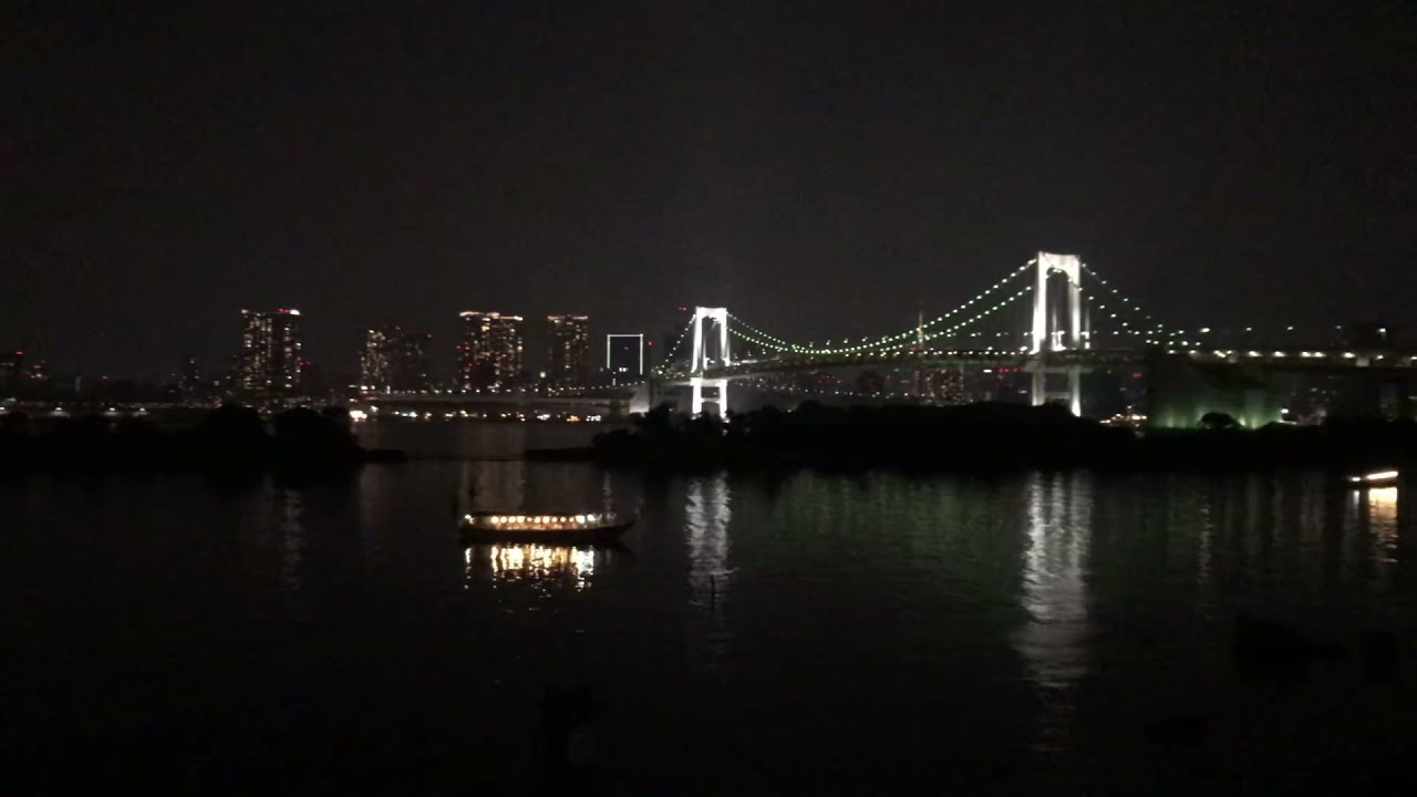 Odaiba - Rainbow Bridge Night view. Tokyo Japan - YouTube