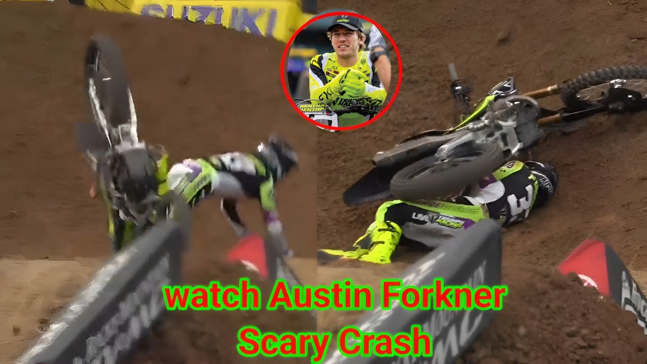 watch the Austin Forkner Scary Crash at Houston Press Day | Hand Injury ...