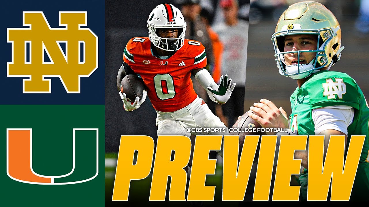 Miami Hurricanes Vs Notre Dame Fighting Irish College Football Week 1 7307
