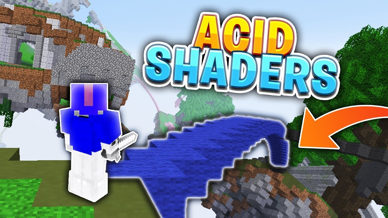 Using *ACID SHADERS* To WIN Hypixel Bedwars!! - YouTube