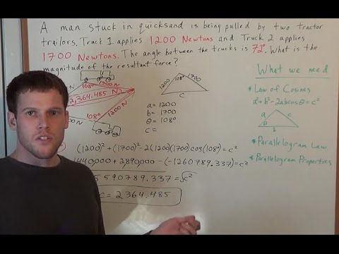 Law of Cosines (vector word problem) - Trigonometry - YouTube