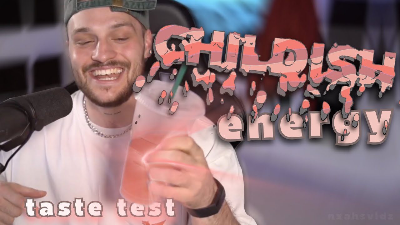 jay swingler taste tests the new childish energy drink on stream - YouTube