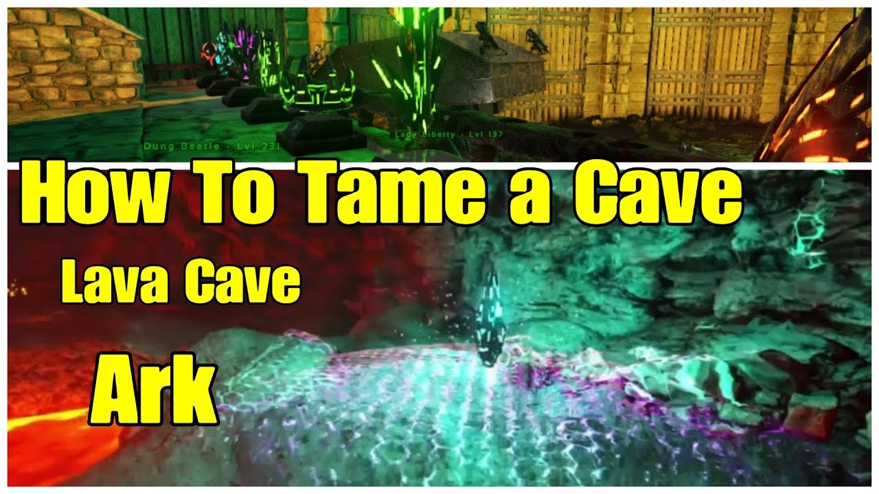 Taming the Lava Cave ARK Artifact of the Massive PVE - YouTube