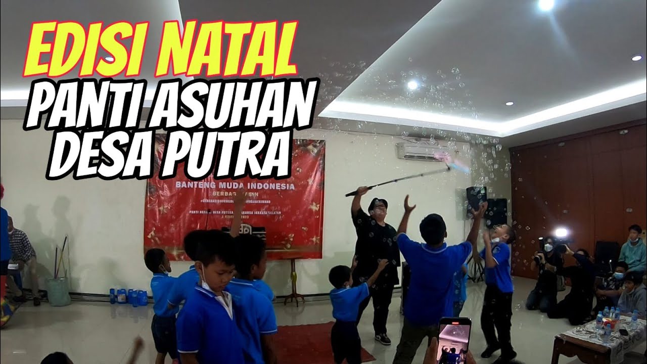 KAK UCUP VLOG | HUJAN BUBBLE PANTI ASUHAN DESA PUTRA - YouTube